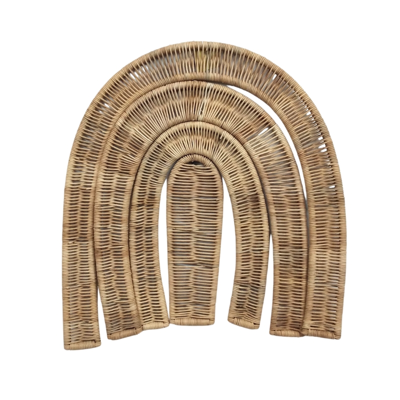 (40% OFF) DECO PARED RATTAN CURVE 55X60CM - Arak Madu SRL