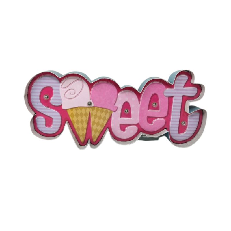 (50% 0FF) CARTEL LED A PILA SWEET 50.3X5X22.3CM - Arak Madu SRL